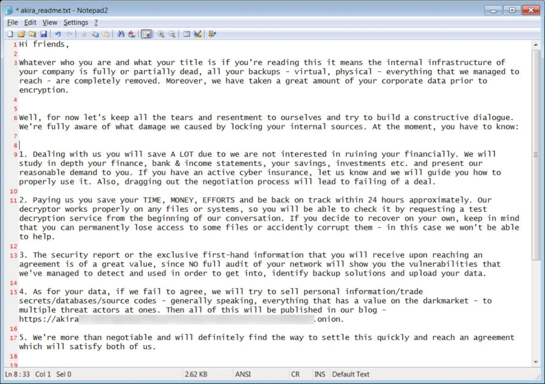 The 2025 Akira Ransomware Playbook